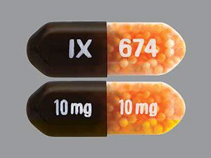 Brown / Beige Dexedrine IX 10 mg 674 10 mg Capsule