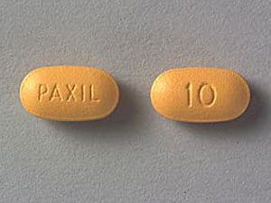 Oval Shaped Yellow Paxil 10 mg Tablet or pill