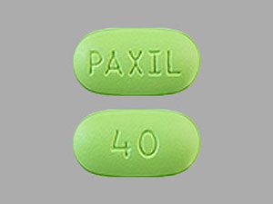 Green Oval Shaped Paxil (paroxetine) 40 mg Tablet